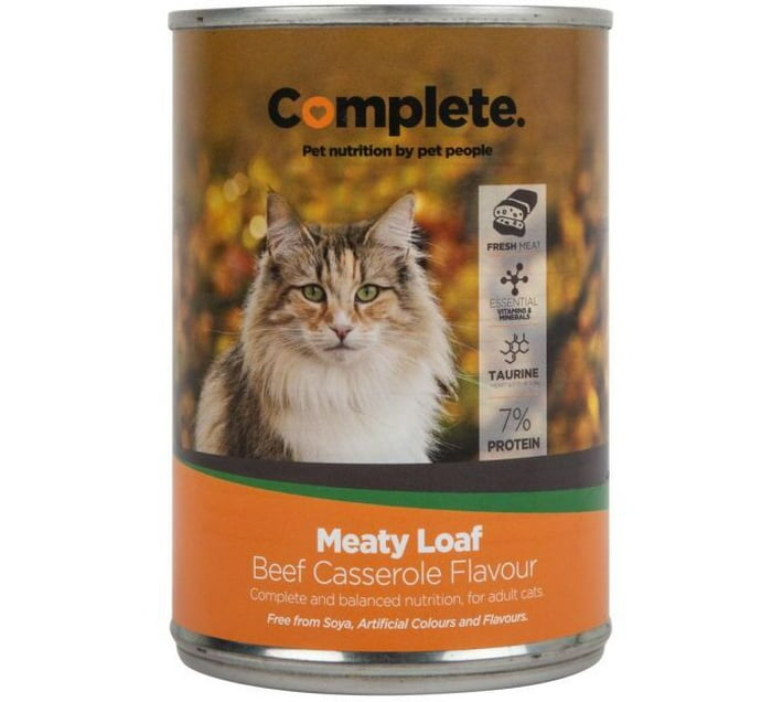 complete Cat Food Tin Beef Casserole 385G Beef 0.385 kg Wet Adult Cat ...