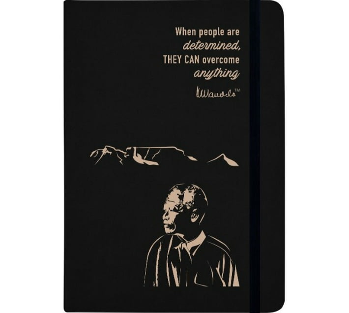 Mandela Eco Notebook A5 - Determined Black A5 Notebook Lined (Black ...