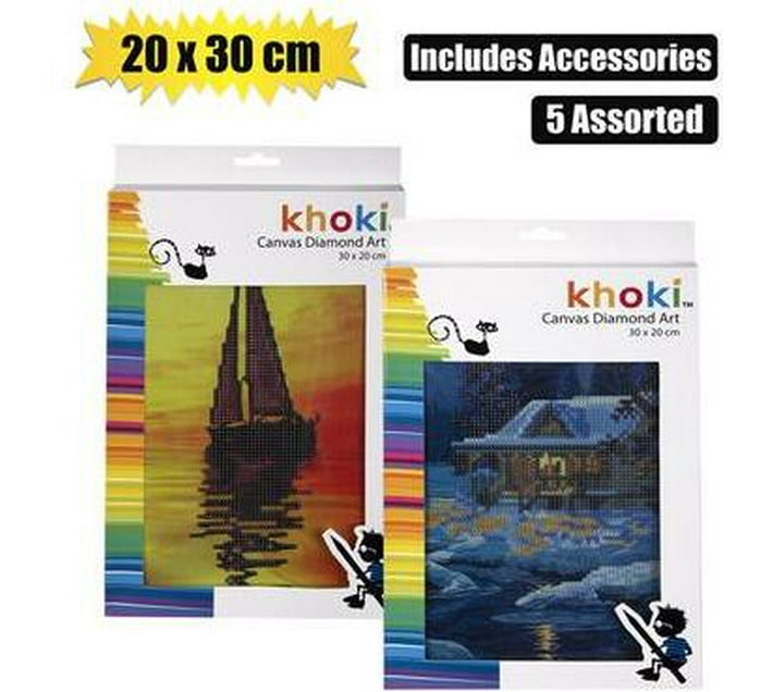Khoki Art+craft diamond art canvas 20x30cm (Multicolour) | Makro