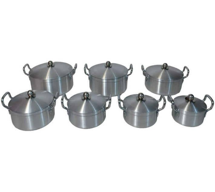 SMTE 95550375 Non-Stick Coated Stainless Steel Cookware Set (7 - Piece ...