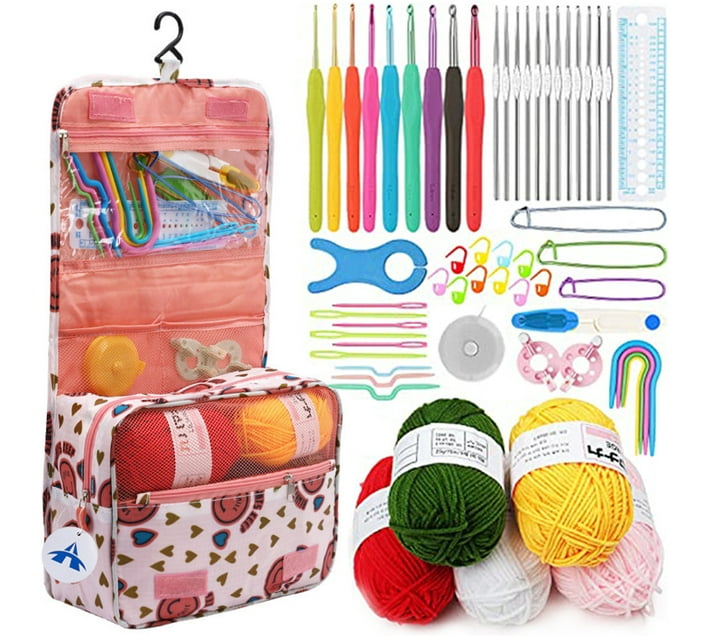 Buy ALANES 59 Piece Crochet Hooks Kit with Yarn and Knitting ...