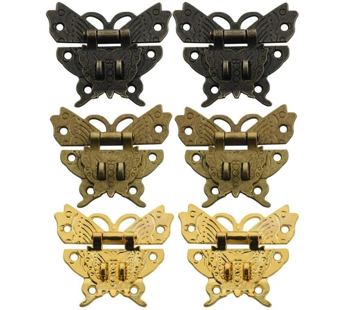 The Good Sport Craft DIY Hinge Butterfly Antique Bronze Latch Set of 6 ...