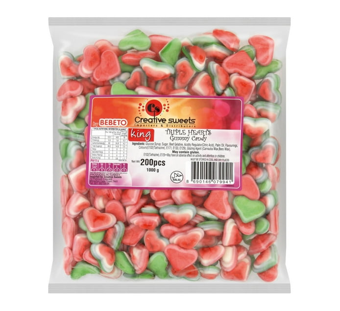 Buy King Triple Hearts Tutti Frutti Jelly Sweets 1kg in Bulk | Makro ...