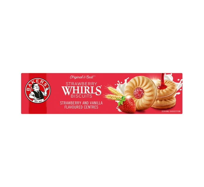 Bakers Strawberry Whirl Biscuits (12 x 200g) | Makro