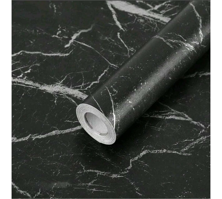 New Era Living Black Marble Self Adhesive Contact Paper Vinyl Abstract ...