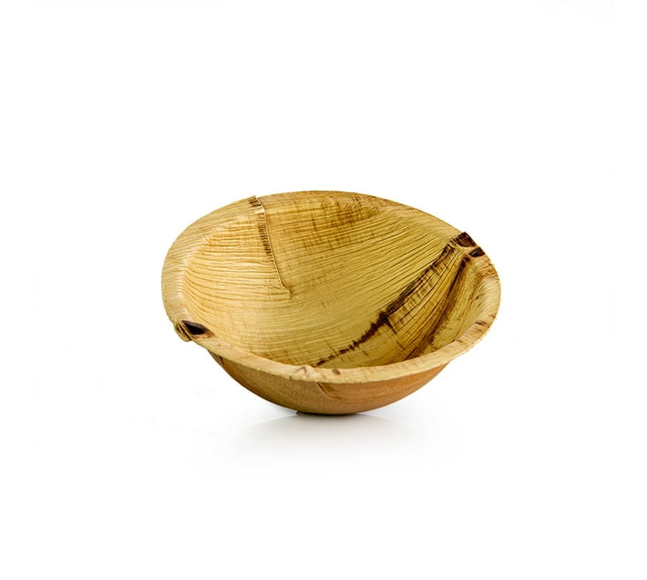 EARTHWARE Eco Friendly Round Palm Leaf Dip Bowl 13cm Rice Plates (Pack ...