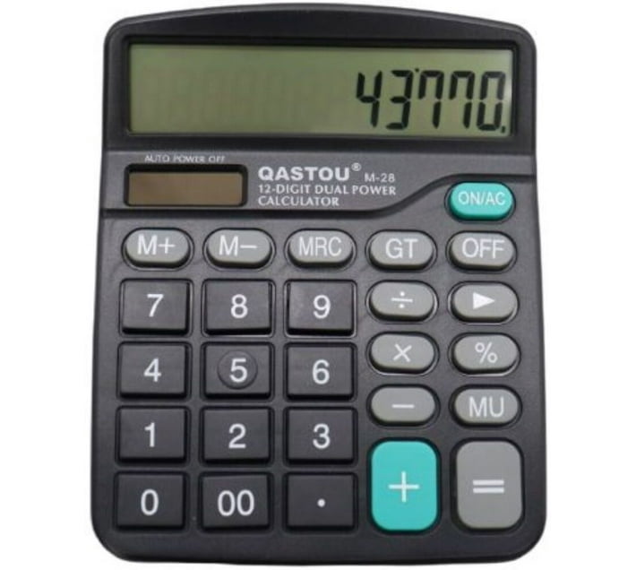 Generic 12 Digit Electronic Calculator Basic Calculator | Makro