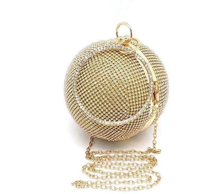presh Metallic Box Clutch for Formal Occasion (Pack of 1, Gold) | Makro