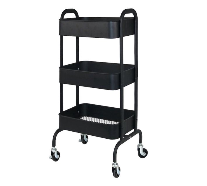 Someone’s in a Makro Vermont 3-Tier Kitchen Trolley - Black Mood