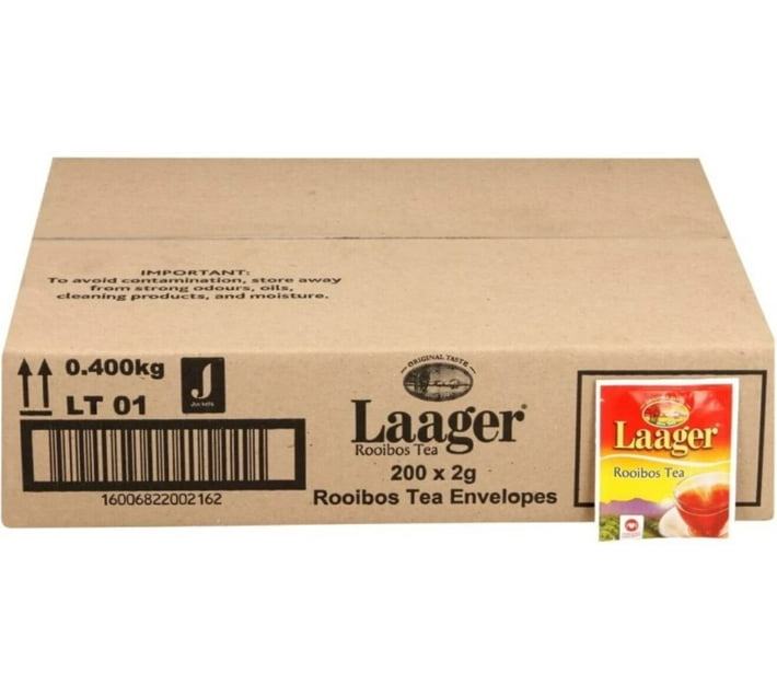 Buy Laager Envelope Pure Rooibos Tea Box (200 Bags) in Bulk | Makro ...