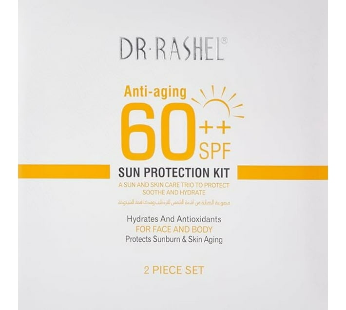 DR RASHEL Sunscreen - SPF 60 PA++ Anti-Aging 60+ SPF - 2 Piece Sun Protection Kit | Makro