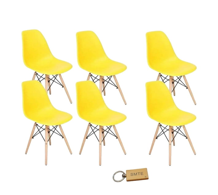 Someones In A Makro 6 X Wooden Leg Chairs Yellow Smte Keyring Mood