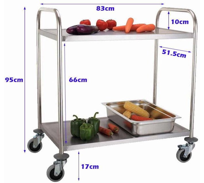 Big5 Cookware SSTLY2 Stainless Steel Kitchen Trolley | Makro