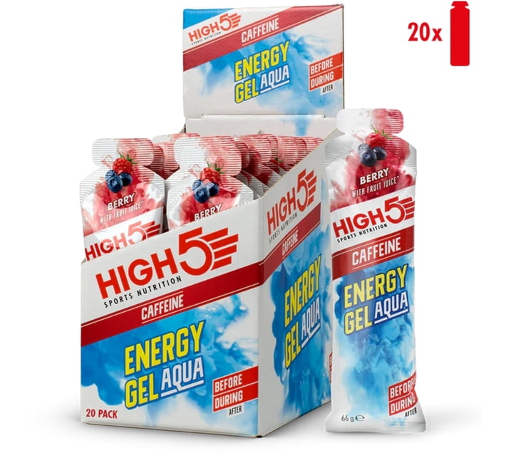 High5 Nutrition High 5 Energy Gel Aqua Caffeine (20 Pack) Berry Energy ...