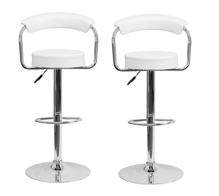 Someone’s in a Makro Bar / kitchen Counter Stools with Armrests - Set ...
