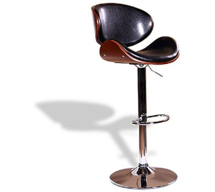 Buy SMTE 94829660 Metal Bar Stool (Finish Colour - Black, DIY(Do-It ...