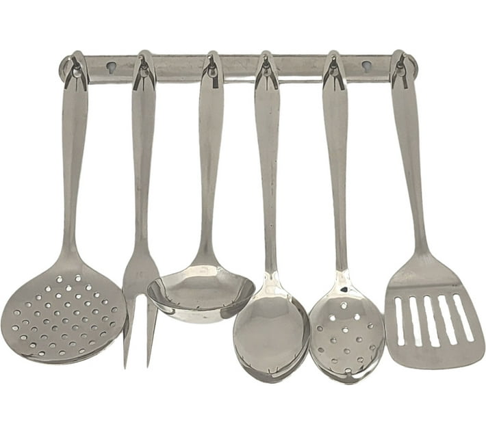 sgn 7pcs tool set Steel Cooking Spoon Kitchen Tool Set (Pack of 7) | Makro
