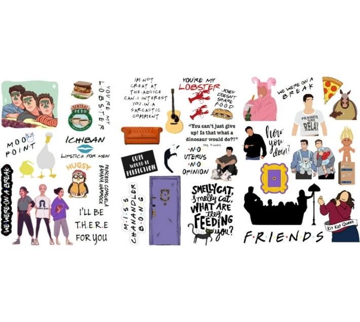 Sticky Stuff 15 cm FRIENDS Sticker Set Self Adhesive Sticker | Makro