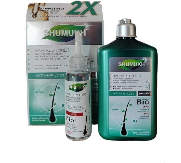 Shumukh Anti-hairloss Hair Growth Scalp serum and Shampoo Set (300 ml) | Makro