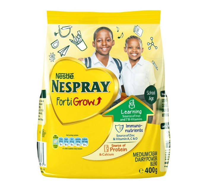 Buy Nestle Nespray FortiGrow Medium Cream Dairy Powder Blend 400g in ...