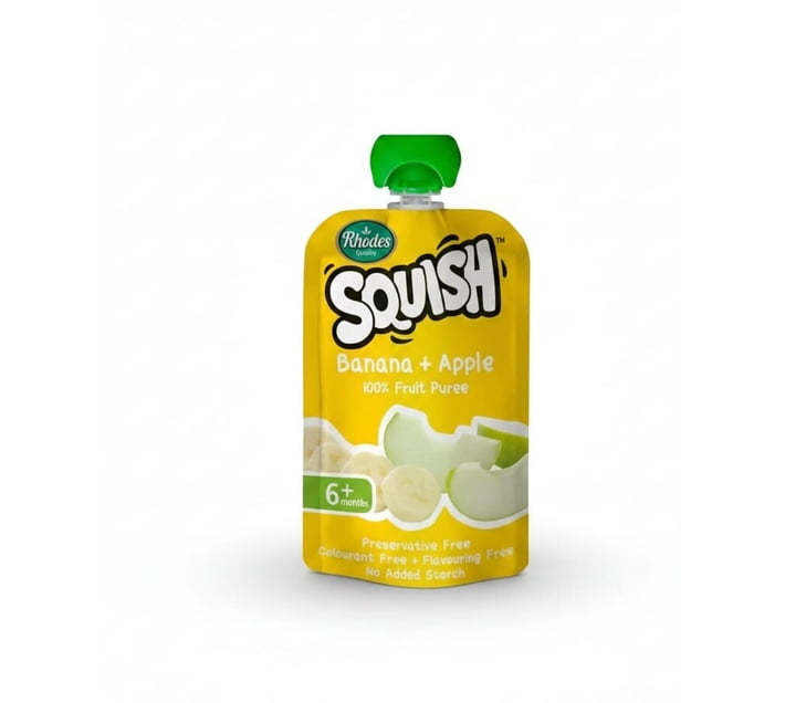 Buy Rhodes Squish Banana + Apple Puree Pack Cereal (110 g, Pack of 4, 6 ...