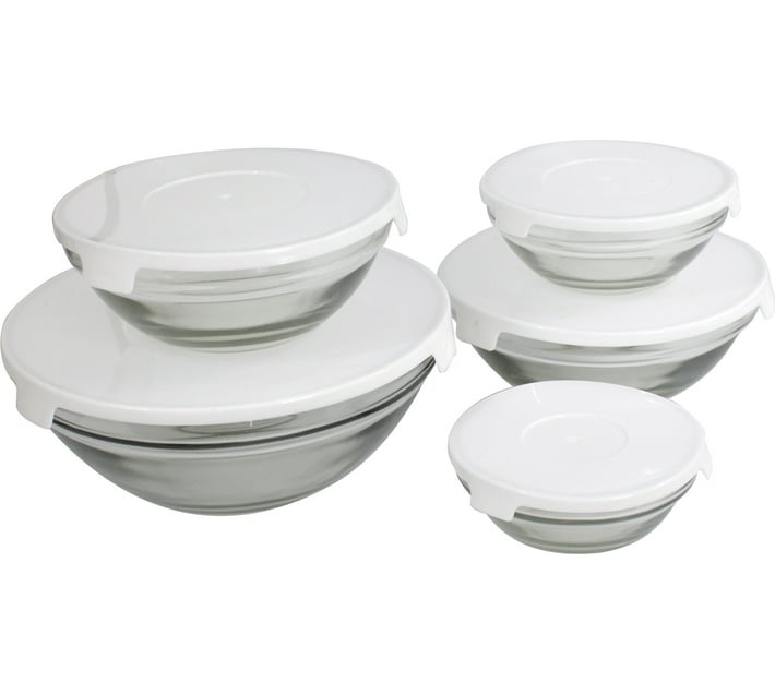 LAN Glass Utility Container - 2 l (Pack of 5, White) | Makro