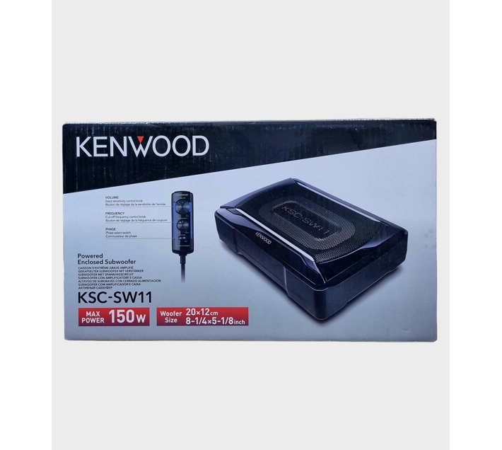 KENWOOD KSC-SW11 Subwoofer Tray Panel Rectangular Car Speaker (150 W ...