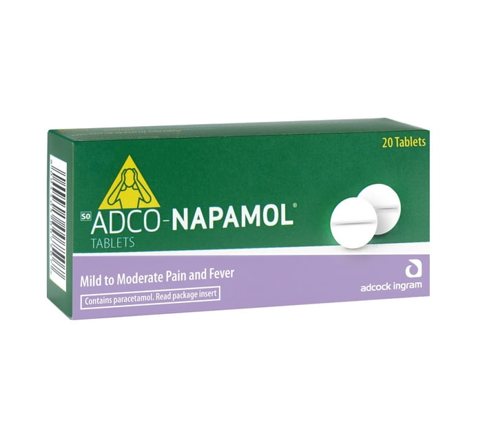 Adco-napamol Paracetamol Analgesic Tablets (1 x 20's) | Makro