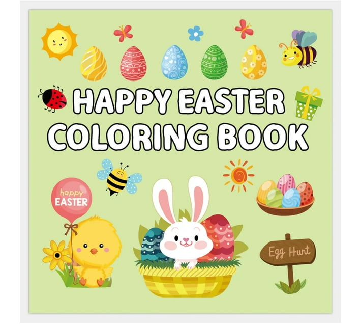 Generic Bold & Easy Coloring Book: Happy Easter (White) | Makro