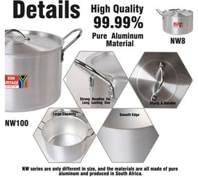 ONLINE OASIS Bon Voyage - 50 Litre Heavy Quality Stew Pan Pot with Lid ...