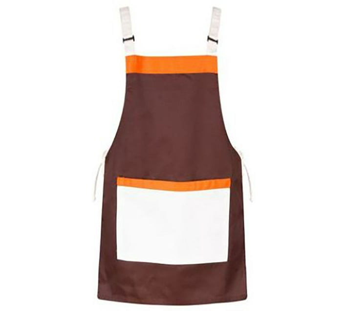 Selphies Adjustable Bib Apron Cotton Chef's Free (Brown, Single Piece ...