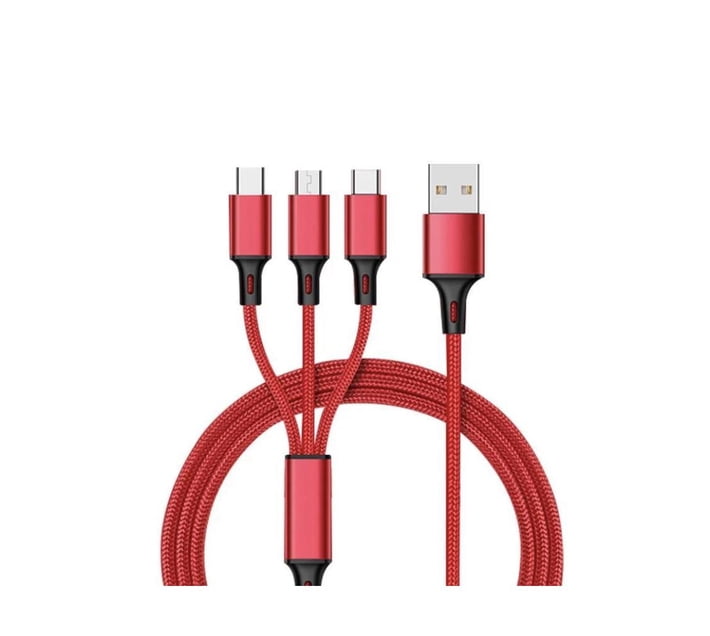 Someone’s in a Makro Fast Charging 3 In 1 USB Cable - Red Mood