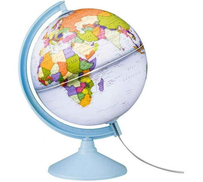 Gurbuz Illuminated Political World Globe 26cm with Light Desk & Table ...
