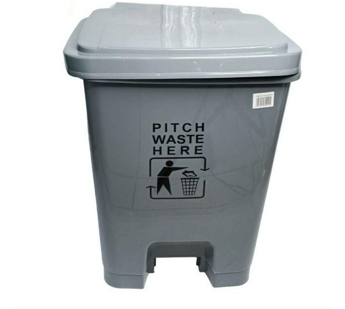 Generic 60L Pitch Waste Bin Plastic Dustbin (Grey) | Makro