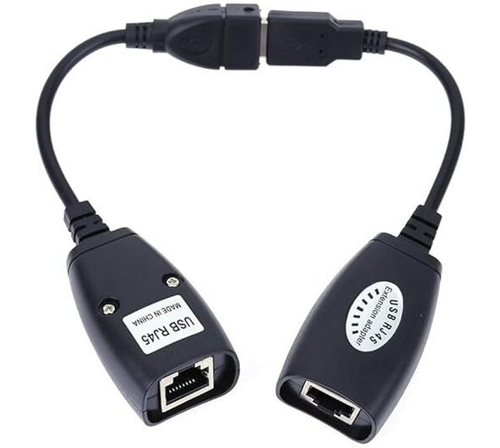 PressPlay Tech L37 USB 2.0 Extension Extender Adapter M & F to RJ45 Lan ...