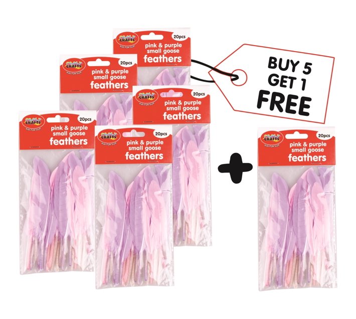 Someone’s in a Makro Small Goose Feathers - Pink & Purple 20pcs (Buy 5 ...