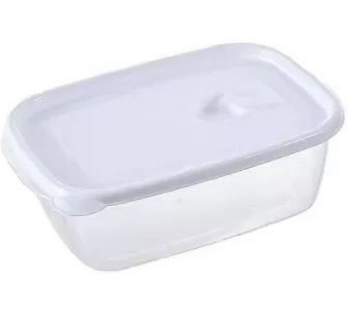 GENERIC Plastic Fridge Container - 400 ml (Pack of 4, White) | Makro