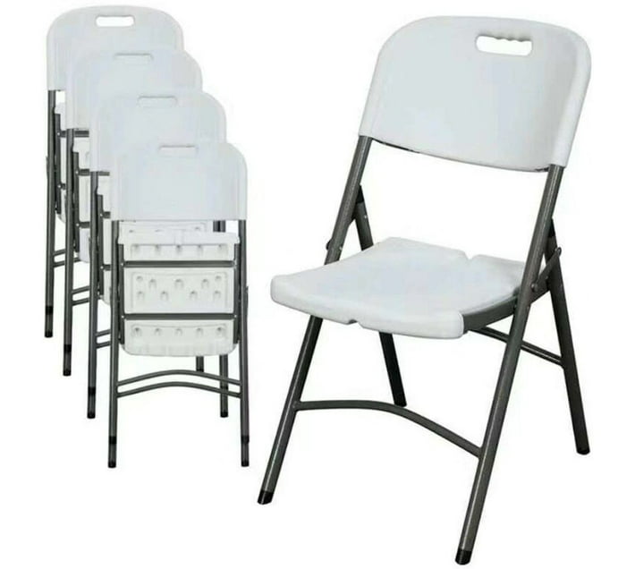 Folding Chair Heavy Duty Foldable Chair (White) | Makro