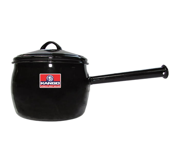 Someone’s in a Makro Kango Enamel Bellied Pot 1.7L - Black Mood