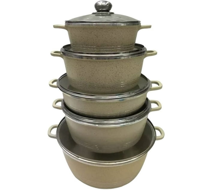 SMTE 92796122 Non-Stick Coated Aluminium Cookware Set (5 - Piece) | Makro