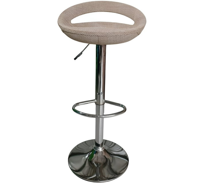 Buy SMTE Adjustable Bar Stool Fabric Bar Stool (Finish Colour - Beige ...