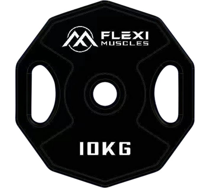 Buy Flexi Muscles Rubber Coated Barbell Plates for Weight Lifting ...