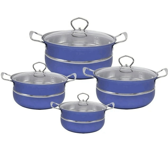 Condere 8 Piece Colour Cookware Set Stainless Steel Cookware Set (8 ...