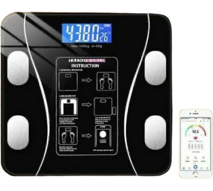 NA SMART BLUETOOTH SCALE Digital Personal Weighing Scale (Black) | Makro