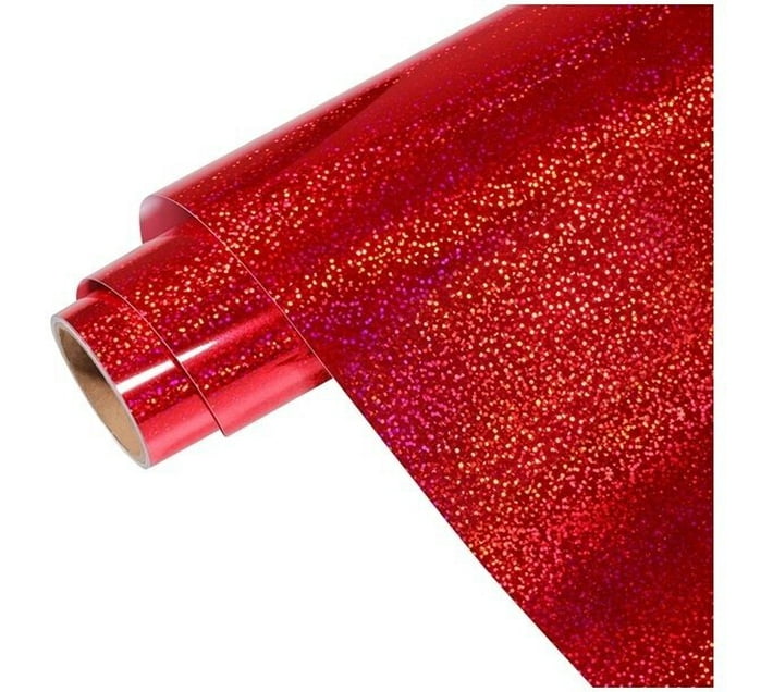 New Era Living High Gloss Red Glitter Interior Vinyl Decorative Red ...