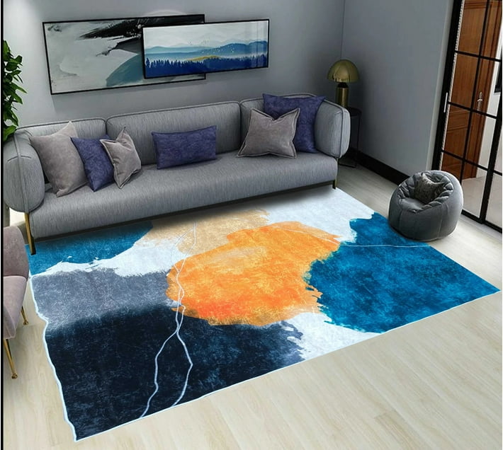 Fine Living Blue Velvet Area Rug (160 cm, X 230 cm, Rectangle) | Makro