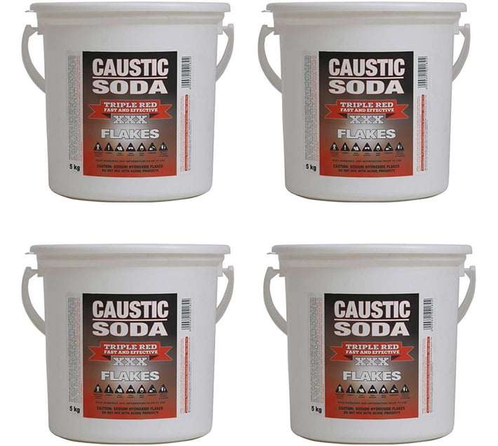 TRIPLE RED Caustic Soda Flakes 5kg ( 4 Pack ) (20 L) | Makro