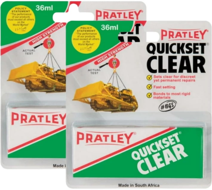 Pratley Quickset Glue Clear 2pk Adhesive (36 ml) | Makro