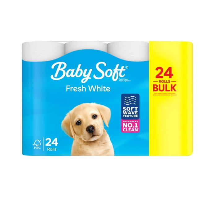 Buy Baby Soft 2 Ply Fresh White Toilet Paper 24 Rolls in Bulk | Makro ...