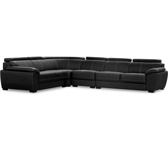 GOF Furniture Bertha L-Couch Knitted 6 Seater Sofa (Finish Colour ...